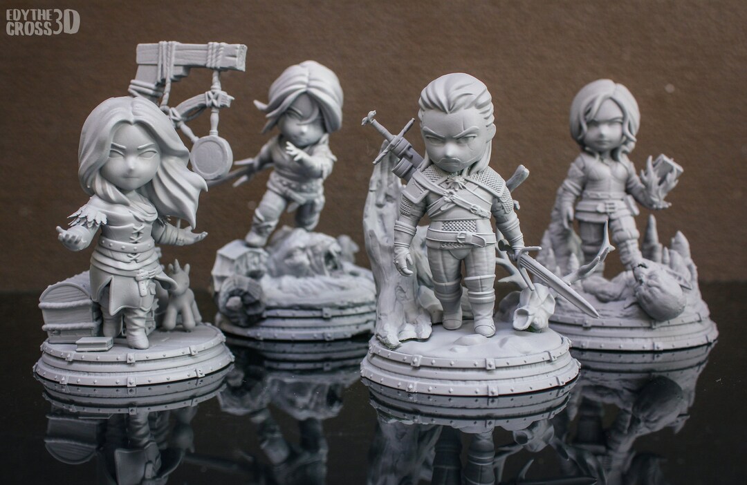 Chibi Witcher Set | Model Kit(s) - Etsy