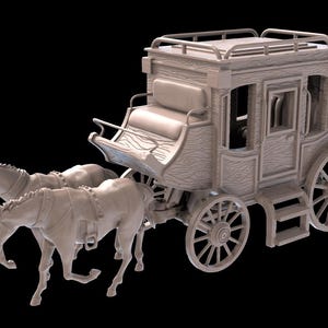 Old West Stagecoach | 15-54mm Miniature - Etsy
