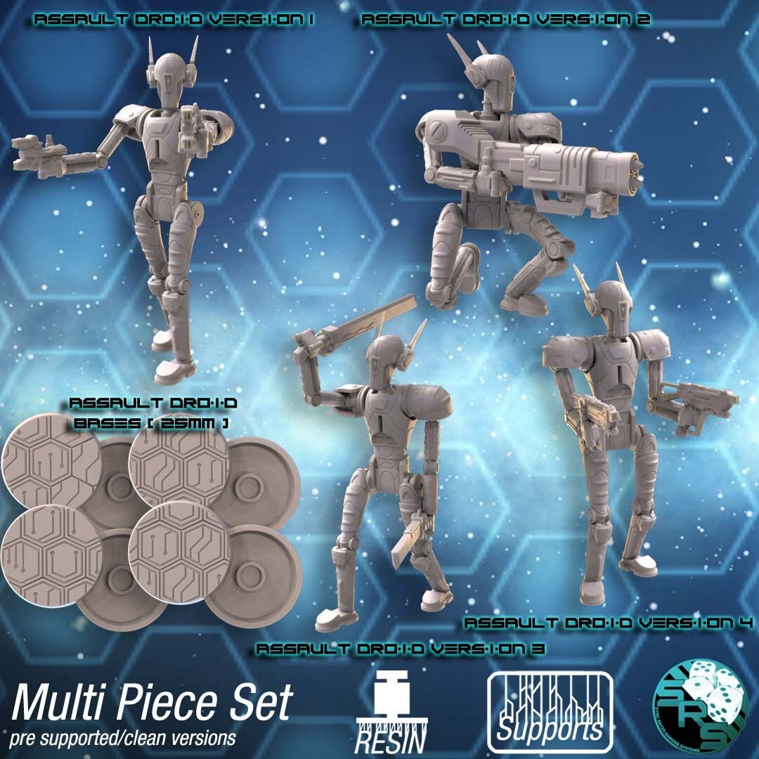 Assault Droids | Eyes of the Cyberage | 32mm Miniatures - Etsy