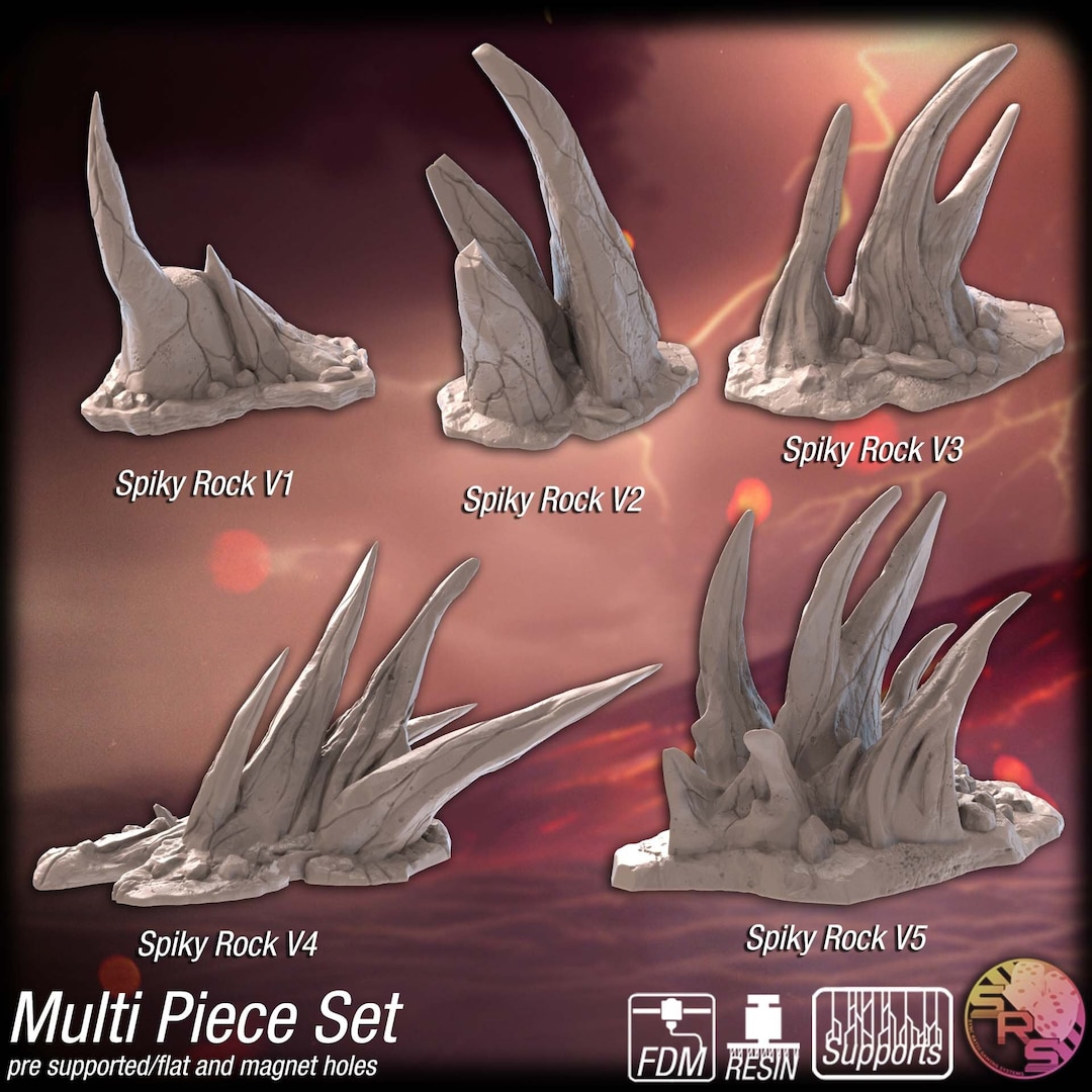 Spiky Volcanic Rocks | RPG Terrain | 15-54mm Terrain - Etsy