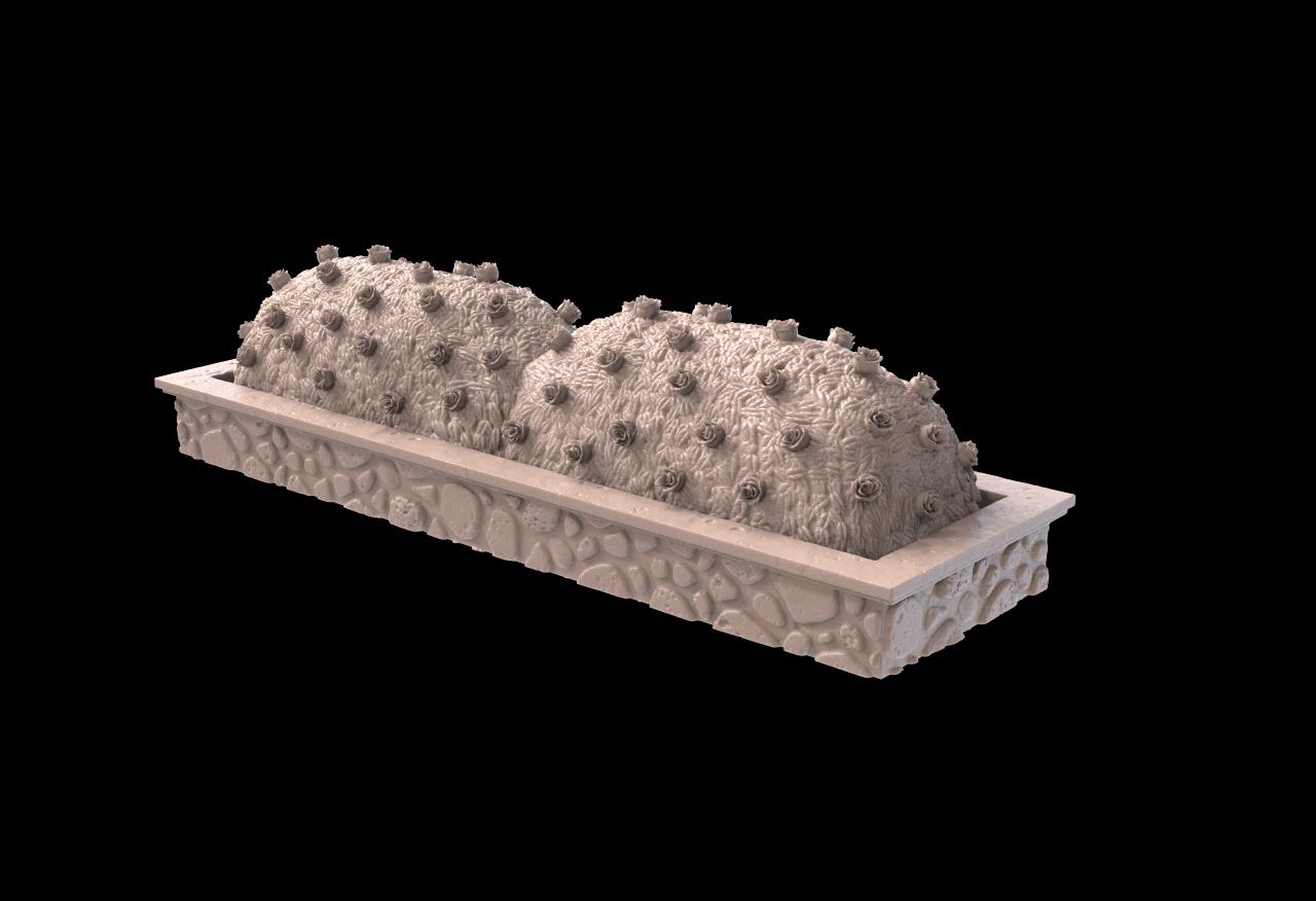 Courtyard Rose Bushes | RPG Terrain | 15-54mm Terrain - Etsy