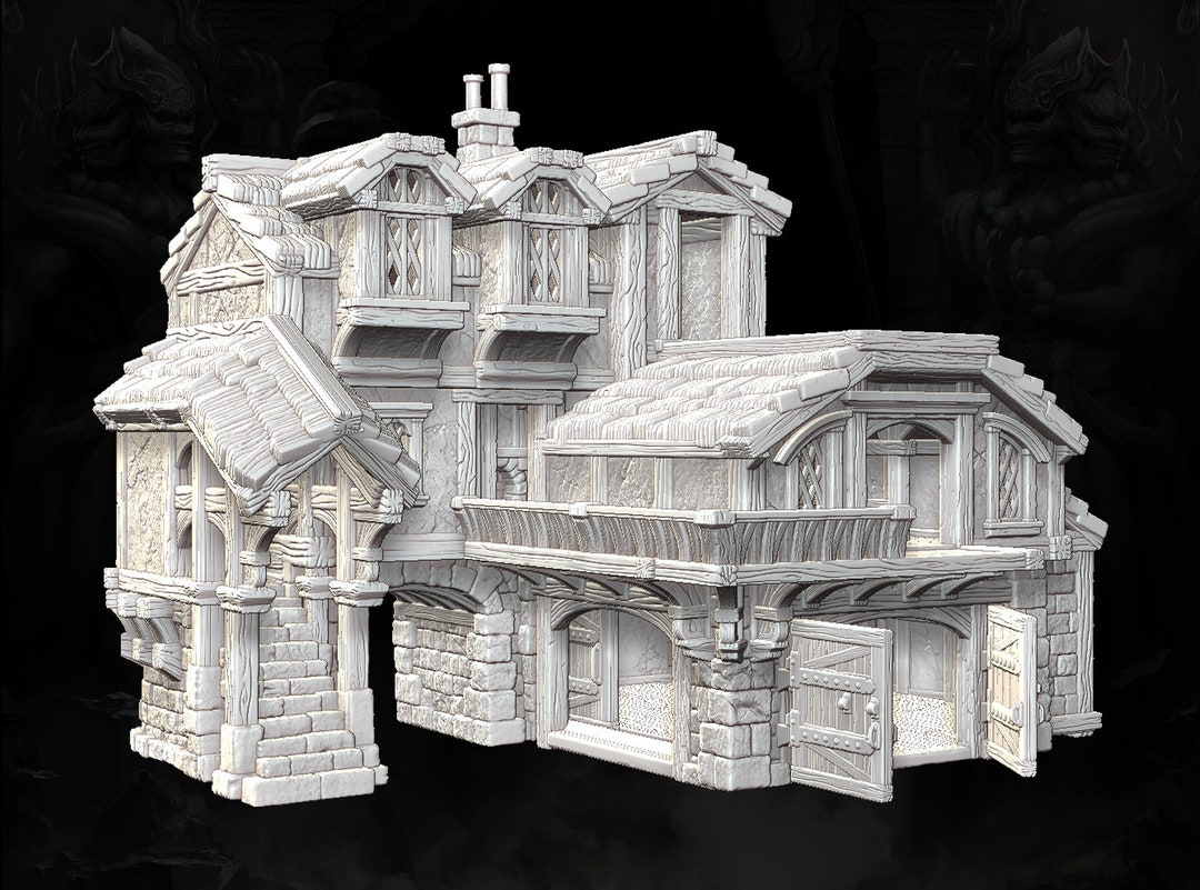 Corven Commerce Guild | Building Miniature | RPG Terrain | 6-32mm Scale ...