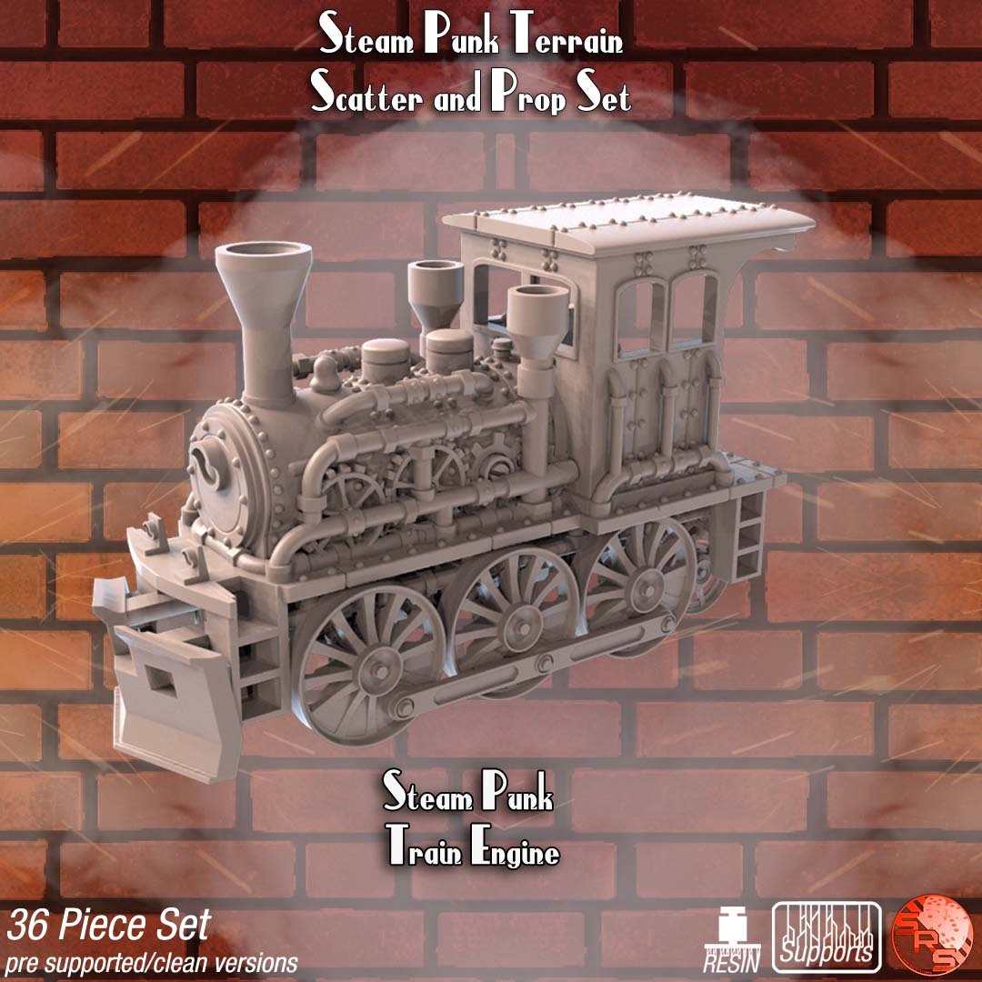 Steampunk Train RPG Terrain 15-48mm Terrain - Etsy
