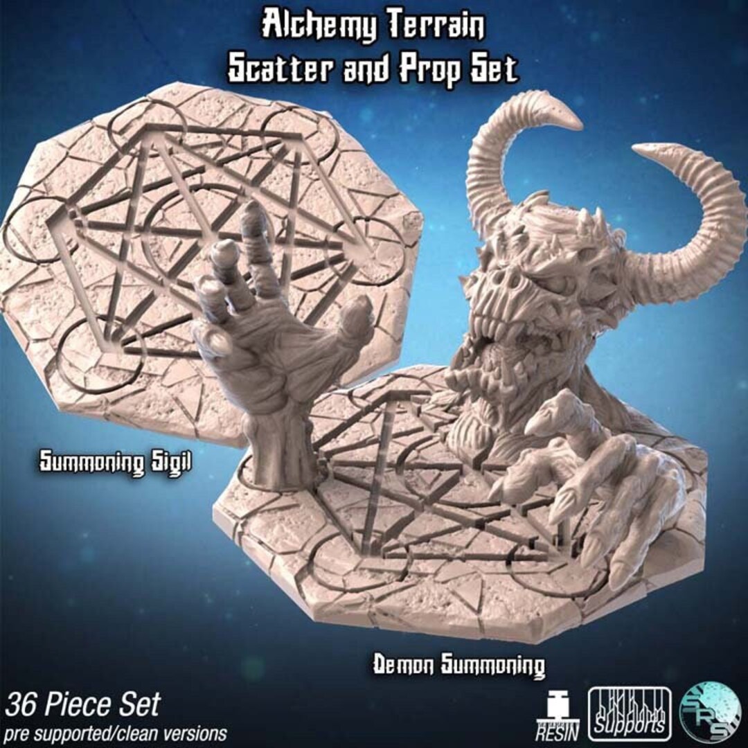 Alchemy Lab Summoning Sigil | RPG Terrain | 10-32mm Terrain - Etsy