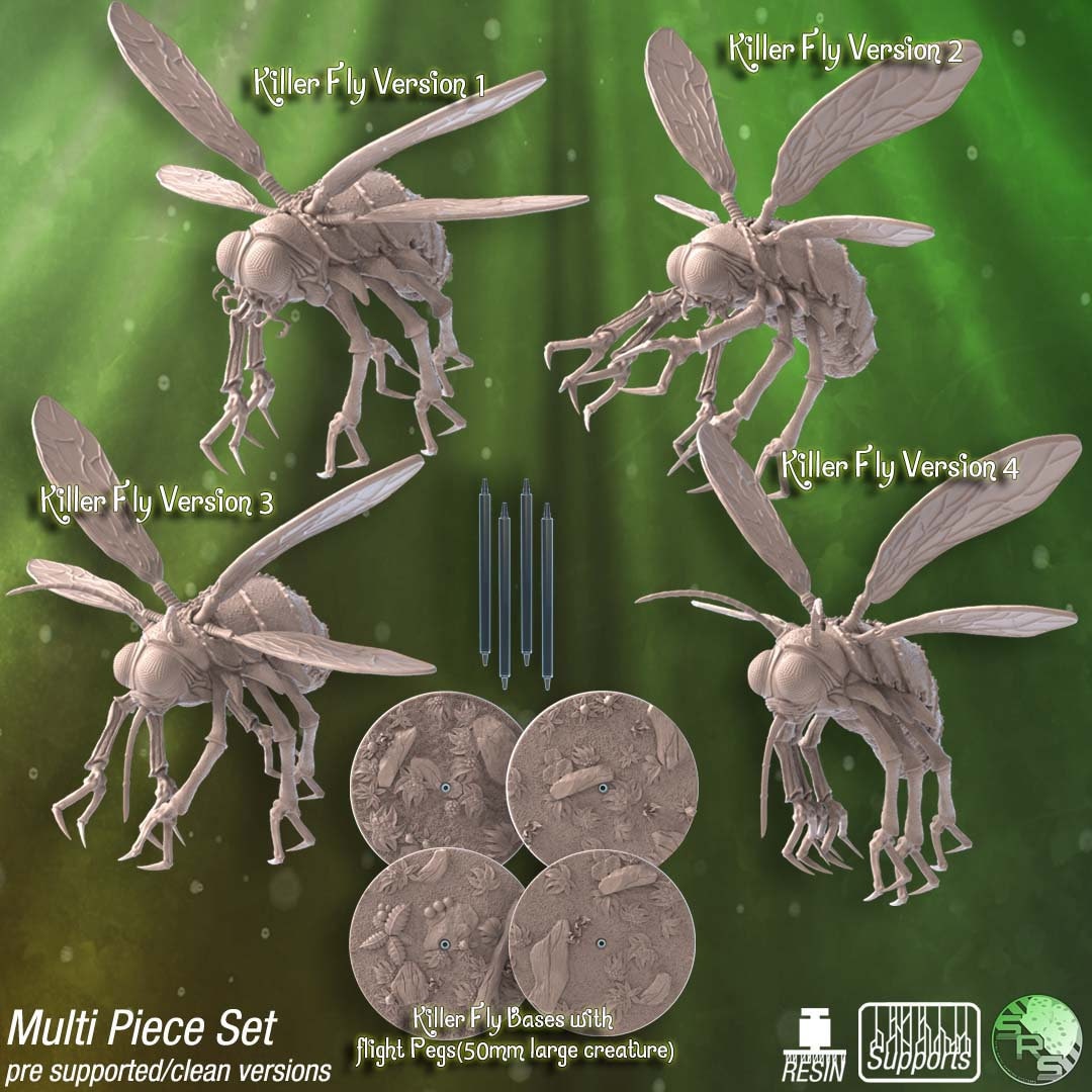 Killer Flies With Opaque Wings Giant Insect Monsters Insectoid Ambush ...