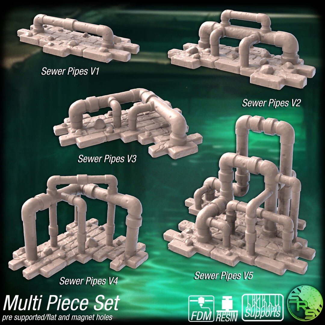 Sewer Pipes | RPG Terrain | 15-54mm Terrain - Etsy
