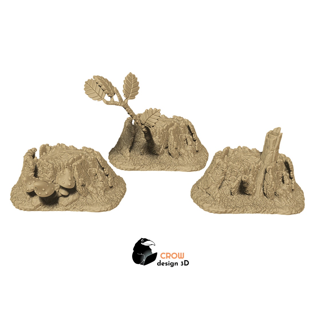 Small Dead Tree Stumps | RPG Terrain - Etsy