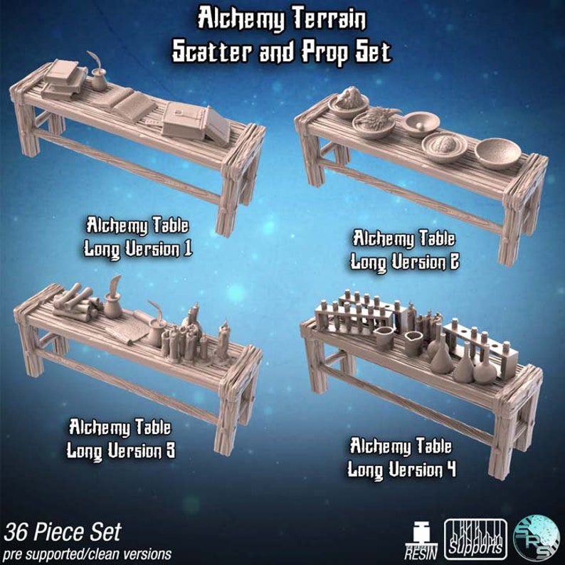 Alchemy Lab Tables & Workbenches | RPG Terrain | 28-54mm Terrain - Etsy