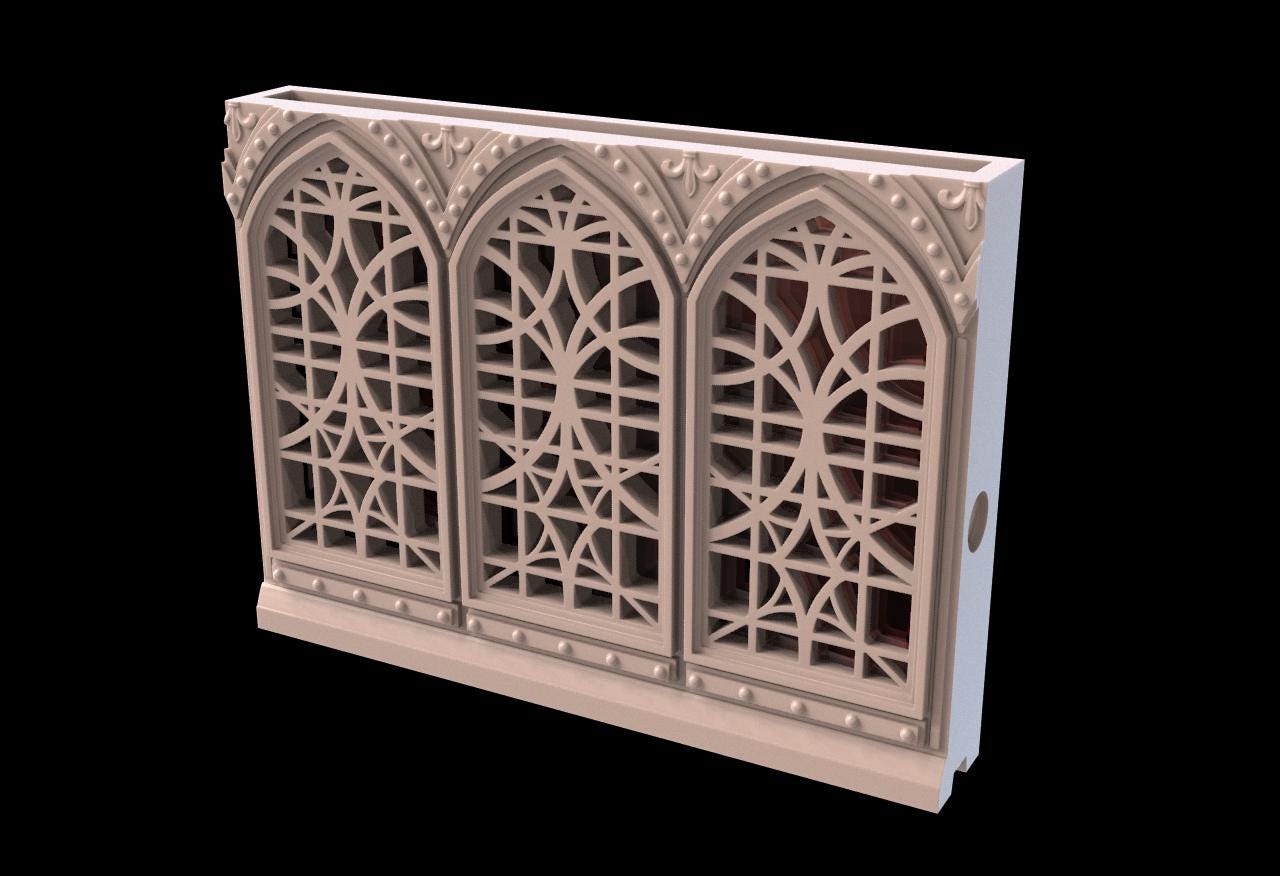Cathedral Walls | RPG Terrain | 10-54mm Terrain - Etsy