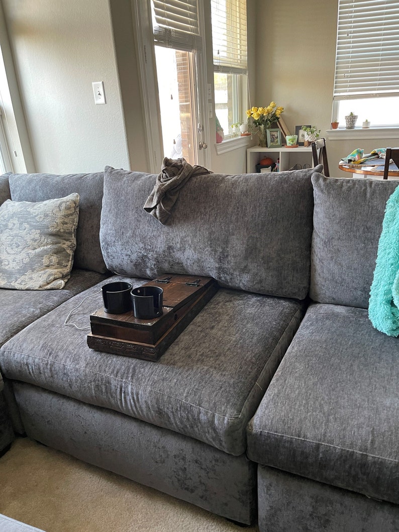 Custom Wood Console Center With Cup Holders - Etsy