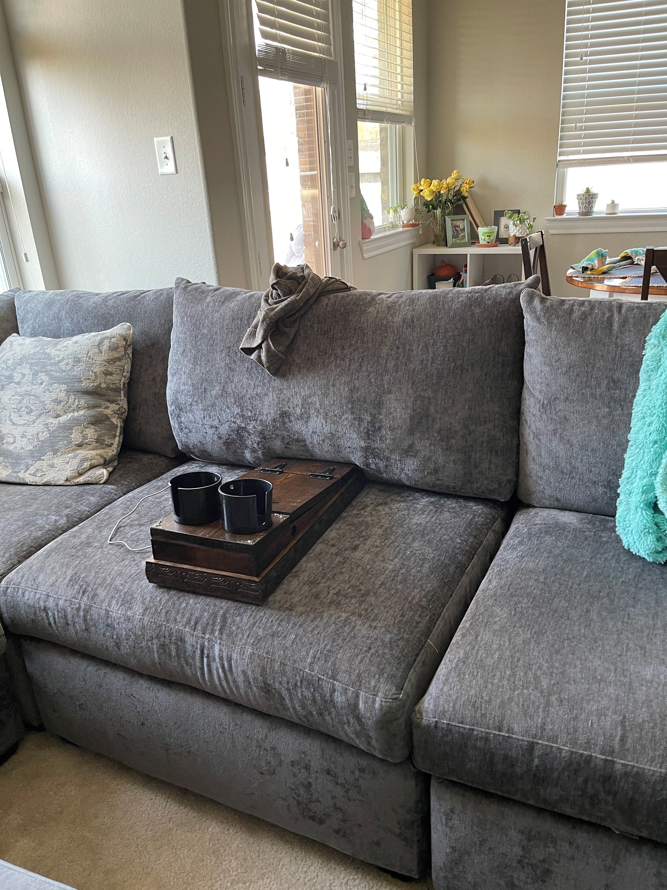 Custom Wood Console Center With Cup Holders - Etsy