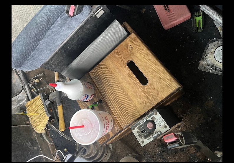 Custom Console With Cup Holders and Pen Holes - Etsy