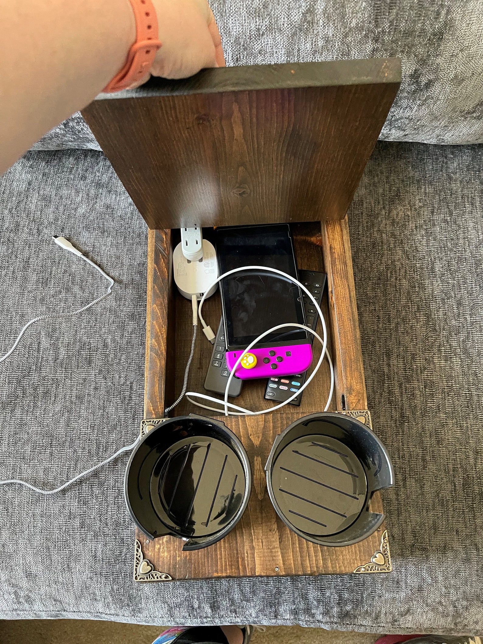 Custom Wood Console Center With Cup Holders - Etsy