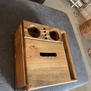 Custom Console With Cup Holders and Pen Holes - Etsy