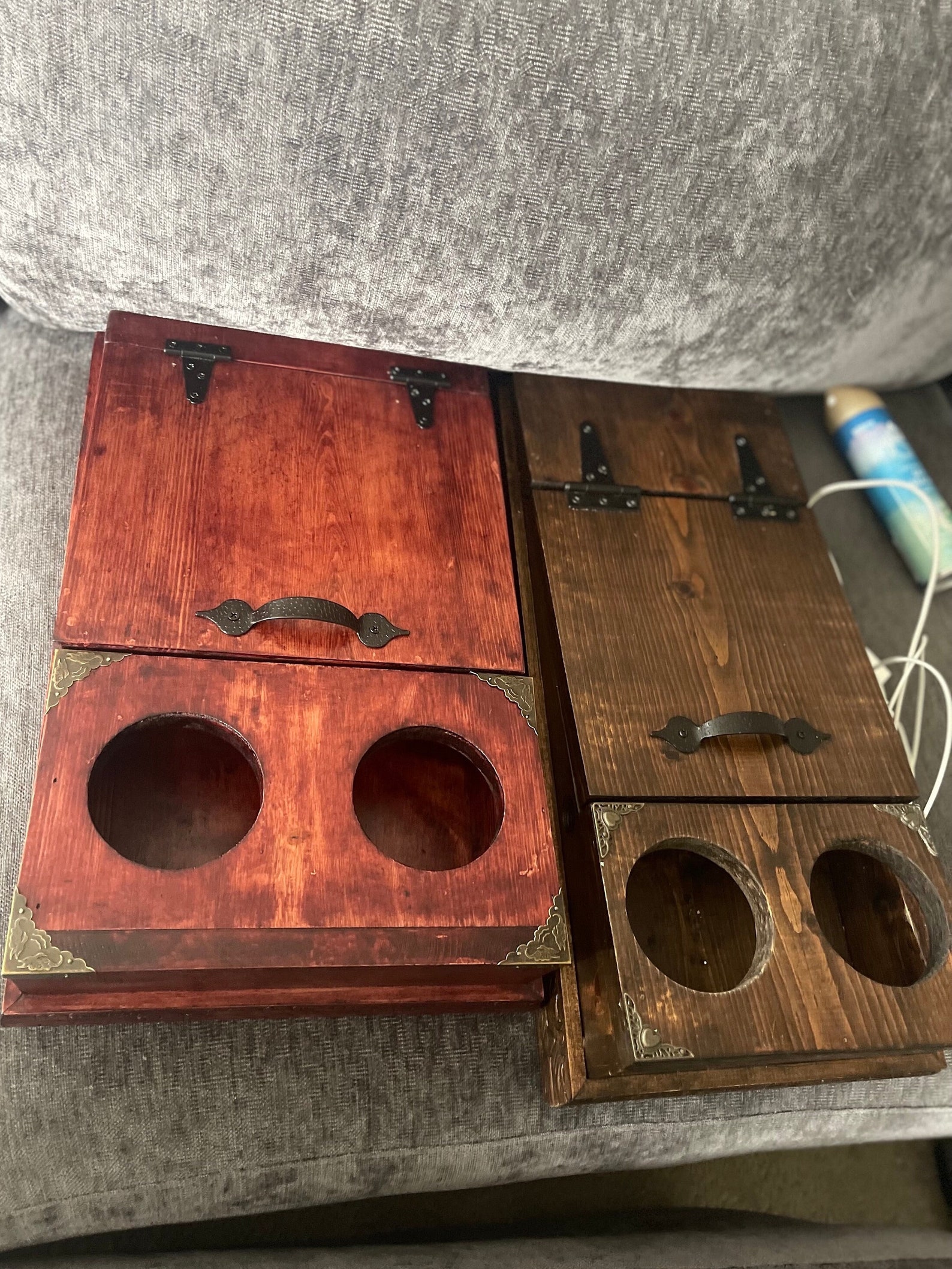 Custom Wood Console Center With Cup Holders - Etsy