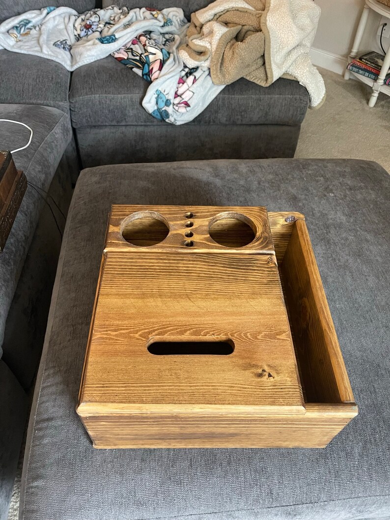 Custom Console With Cup Holders and Pen Holes - Etsy
