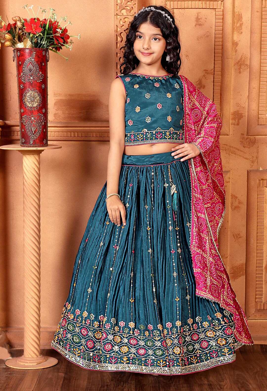 Diwali Girls Lehenga Choli, Indian Kids Girl Dress, Girls Full Stitch ...