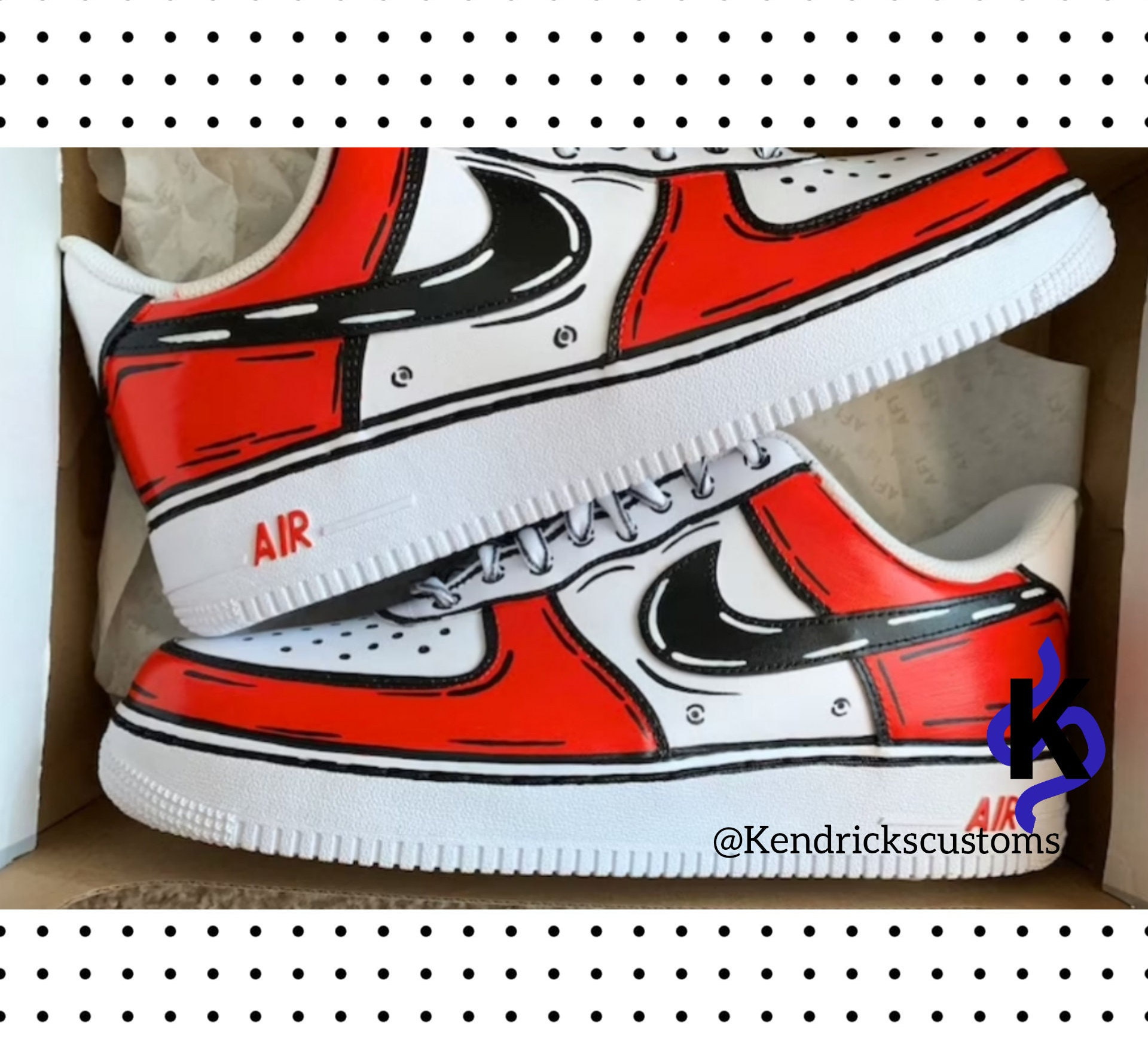 Custom Air Force 1's Cartoon Design - Etsy