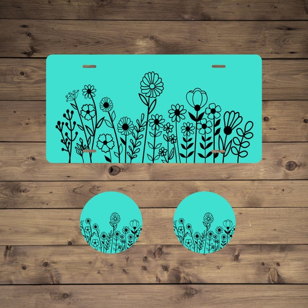 Wildflower Front License Plate - Etsy