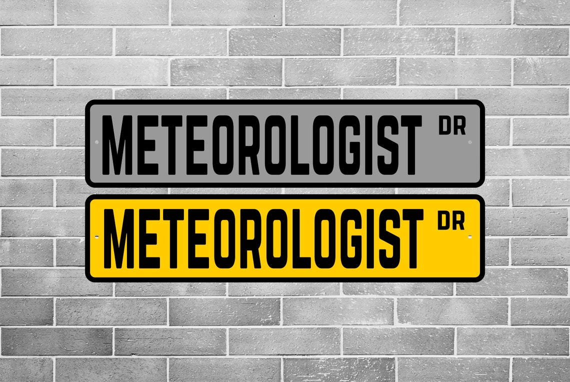 Meteorologist/meteorologist Sign/meteorologist Gift/custom Street Sign ...