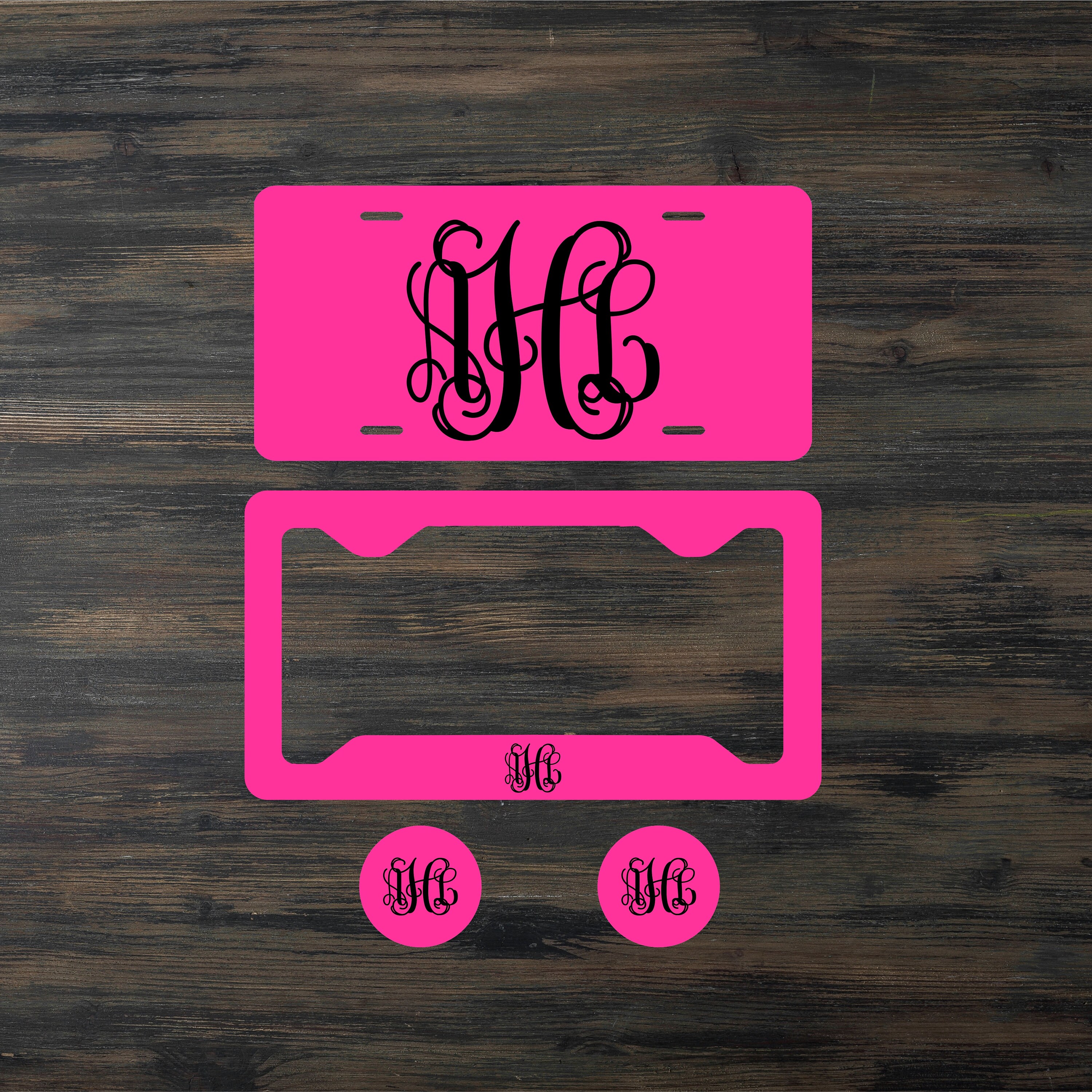 Monogram Car Tag/ Personalized License Plate/ License Plate Frame ...