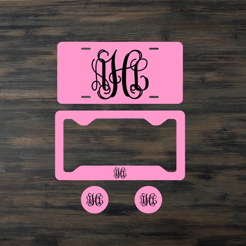 Monogram Car Tag/ Personalized License Plate/ License Plate Frame ...