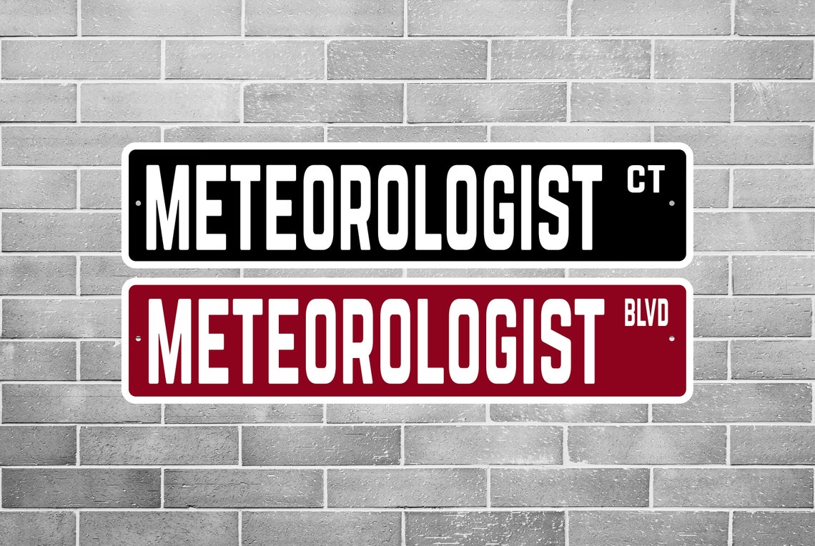Meteorologist/meteorologist Sign/meteorologist Gift/custom Street Sign ...