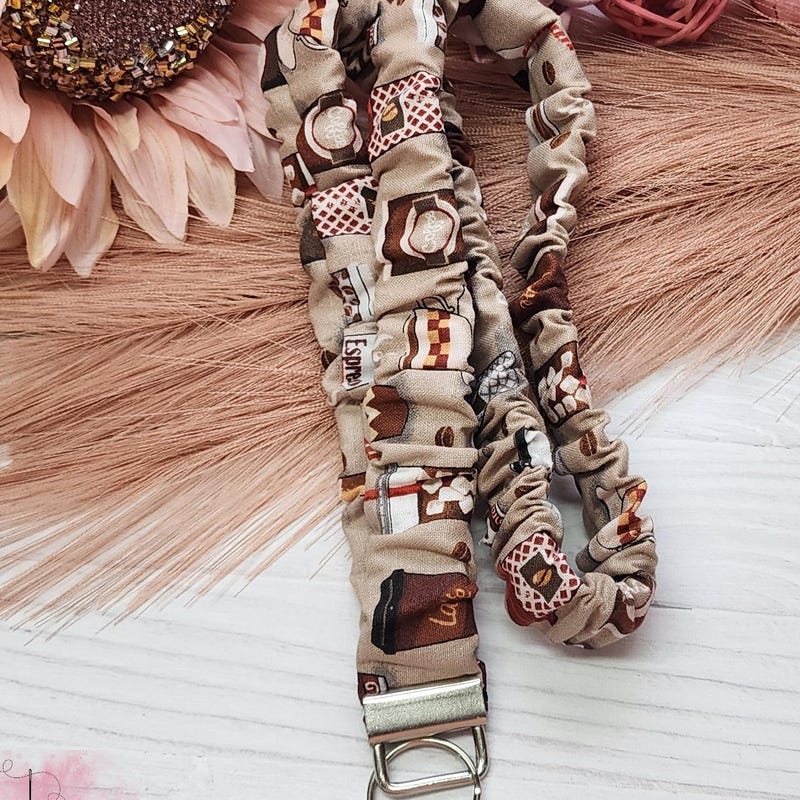 Fabric Lanyard Coffee - Etsy