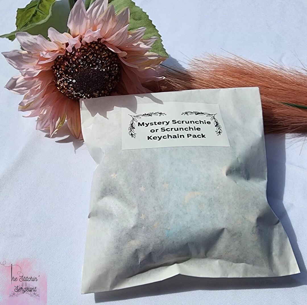 Scrunchie and Scrunchie Keychain Mystery Pack, Hair Accessories Mystery ...