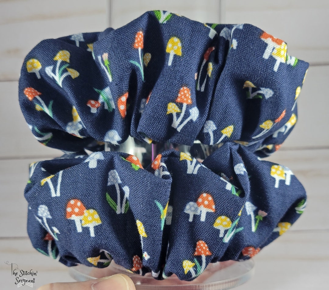 Mushroom Motif Scrunchie, Cute Mushroom Scrunchie, Wild Mushrooms ...
