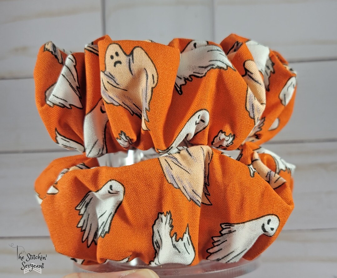 Cute Mini Ghosts Scrunchie, Glow in the Dark Ghost Scrunchie, Halloween ...