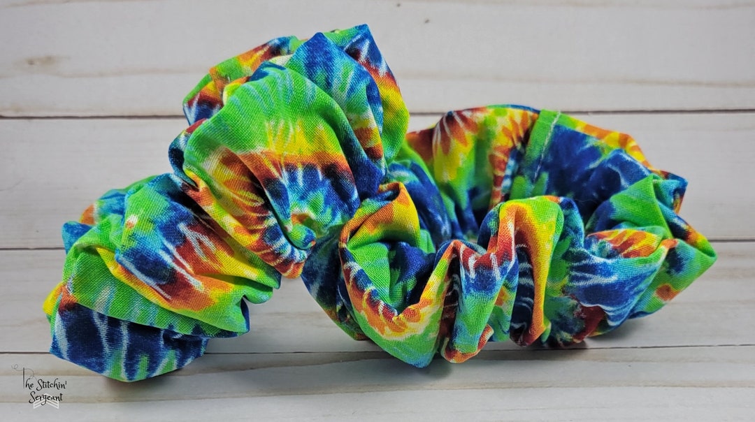 Tie-dye Scrunchie Colorful Tie-dyed Hair Accessory Cute - Etsy
