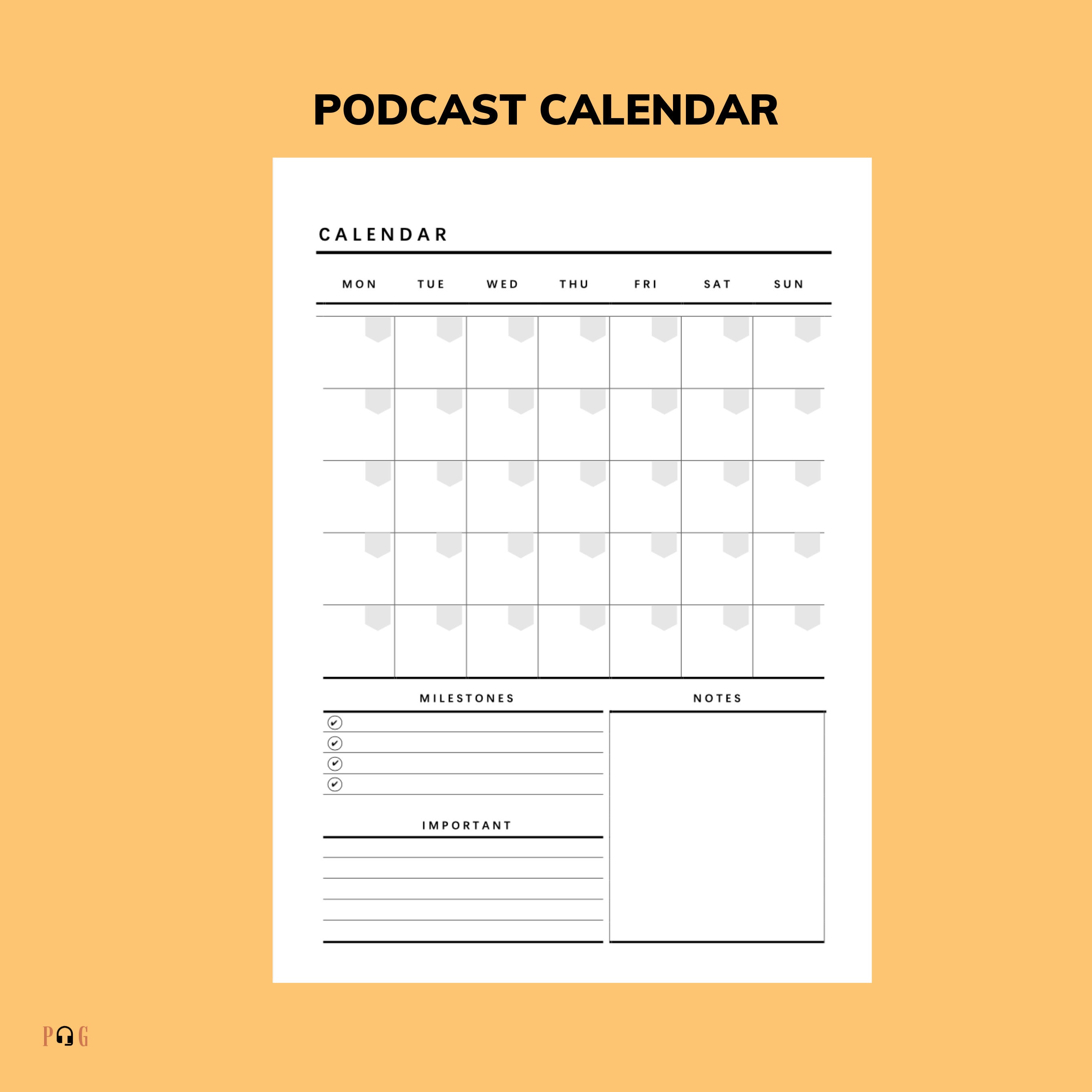 Editable Podcast Planner Bundle. Podcast Template Content Calendar ...