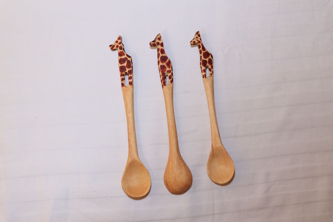 Set of Three African Jacaranda Safari Spoons - Etsy