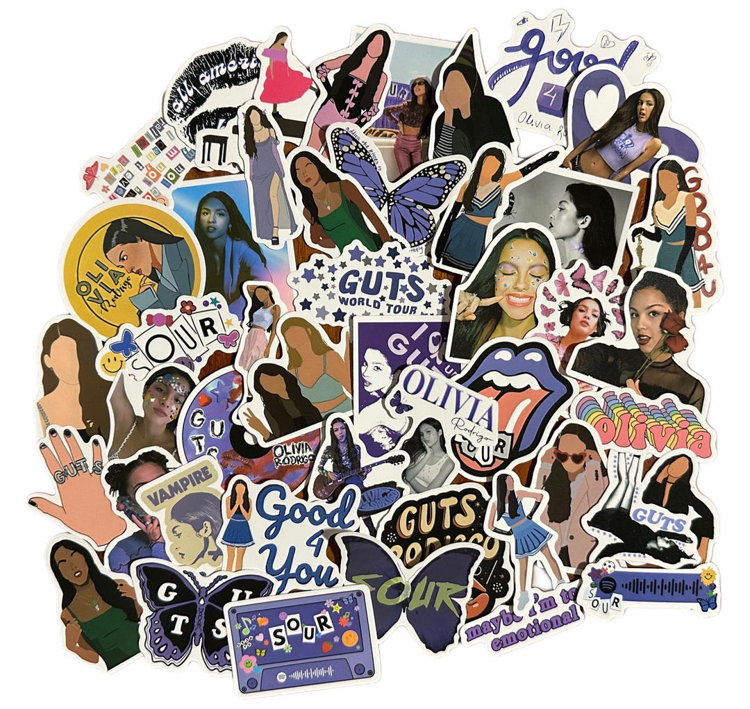 Olivia Rodrigo Stickers | Random Sticker Pack for Laptop, Phone Case ...