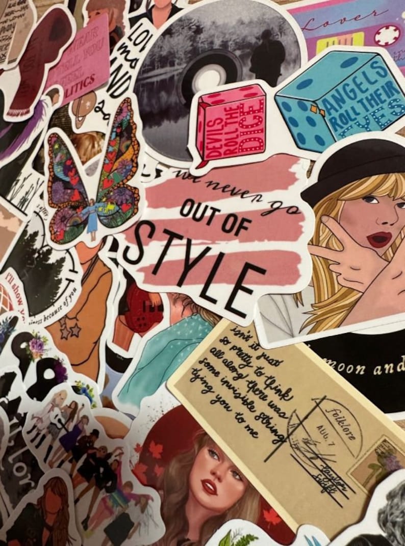 Taylor Swift All Eras Stickers | Debut to TLOASG Vinyl Sticker Pack for ...