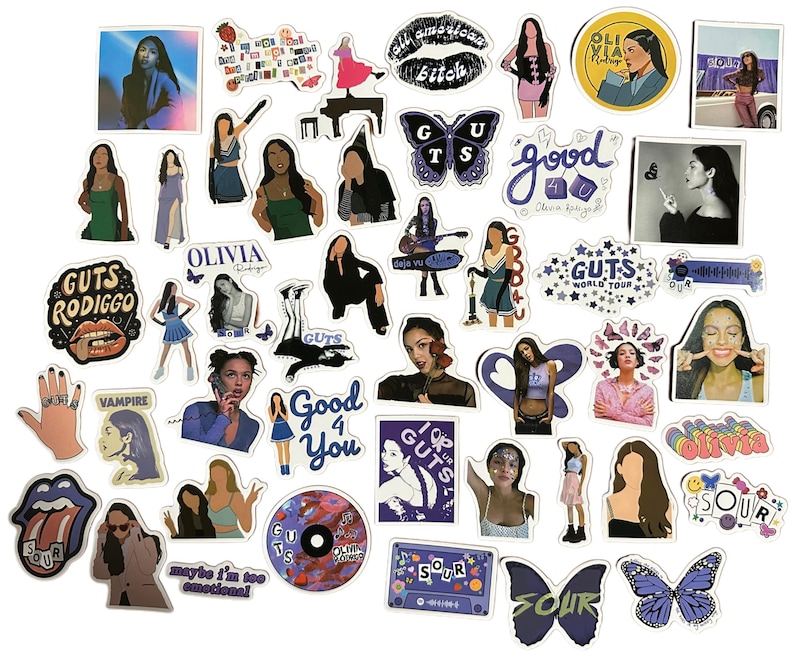 Olivia Rodrigo Stickers | Random Sticker Pack for Laptop, Phone Case ...