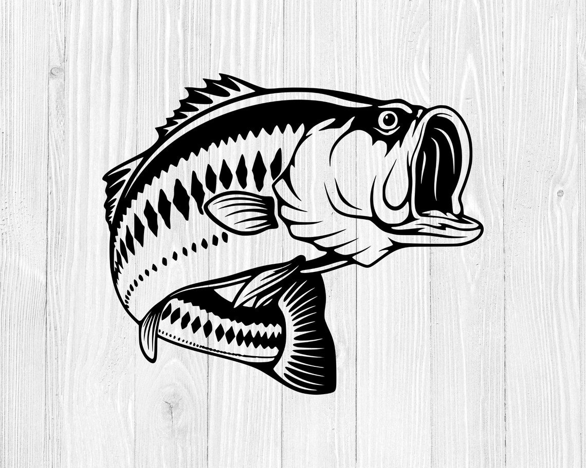 Fishing SVG, Fishing Hook, Bass Fish SVG, Fish SVG, Eps, Dxf, Png - Etsy