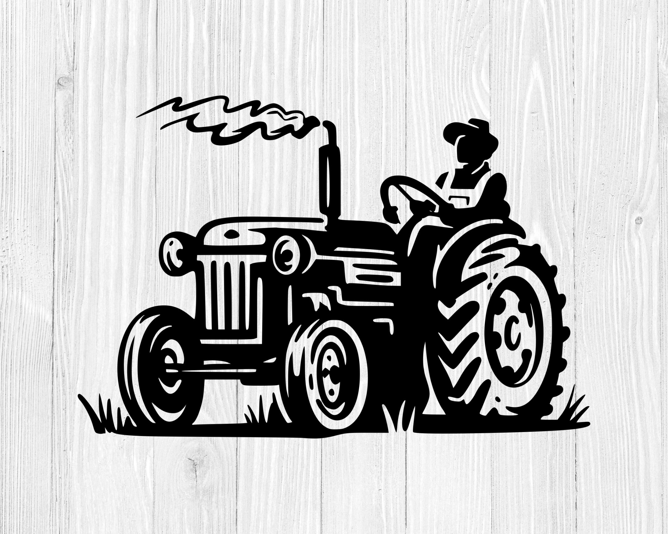 Tractor SVG. Tractor Clipart. Farm Machine Files for Cricut. Farmer SVG ...