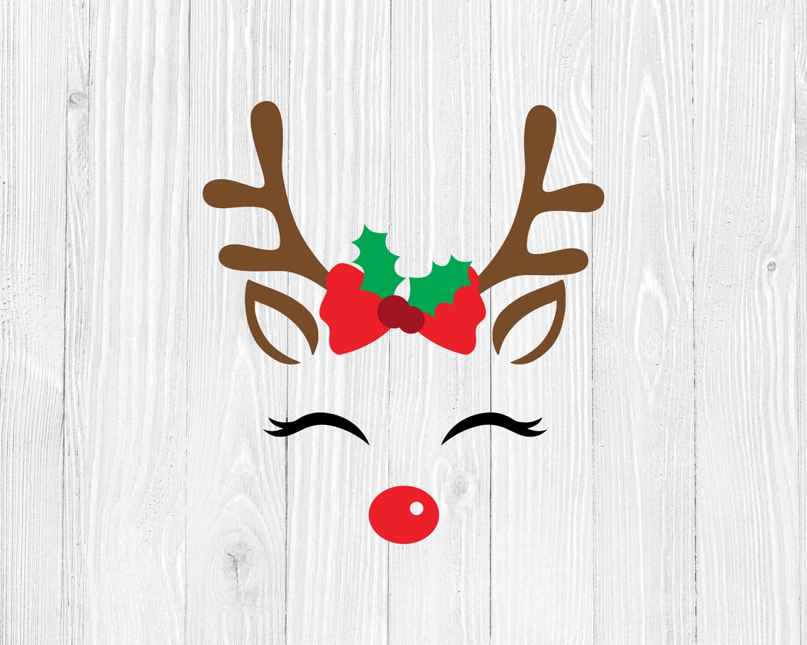 Reindeer SVG, Reindeer Face Svg, Reindeer Clipart, Dfx Eps Png Files ...