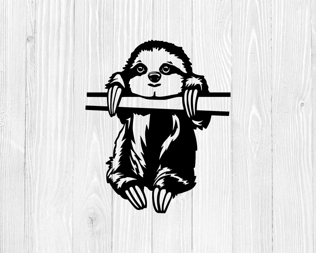 Sloth SVG, Sloth Clipart, Sloth Cut File, Sloth Shirt, Eps, Dxf, Png - Etsy