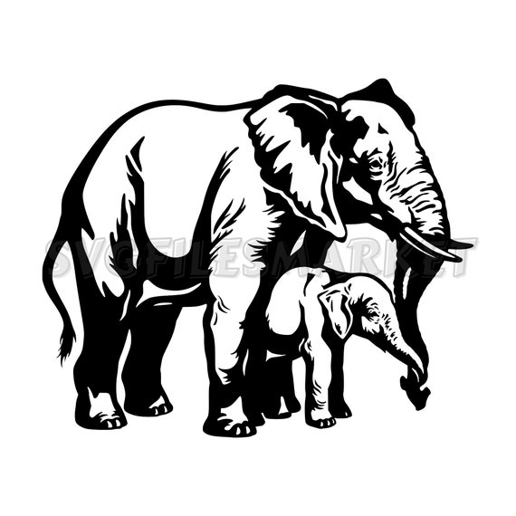 Elephant SVG. Elephant Clipart. Elephant SVG Files for Cricut. | Etsy