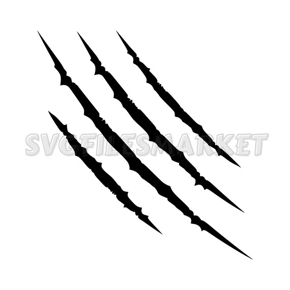 Arañazos de garra SVG. Garra Blanca SVG. Paw Scratches SVG | Etsy España