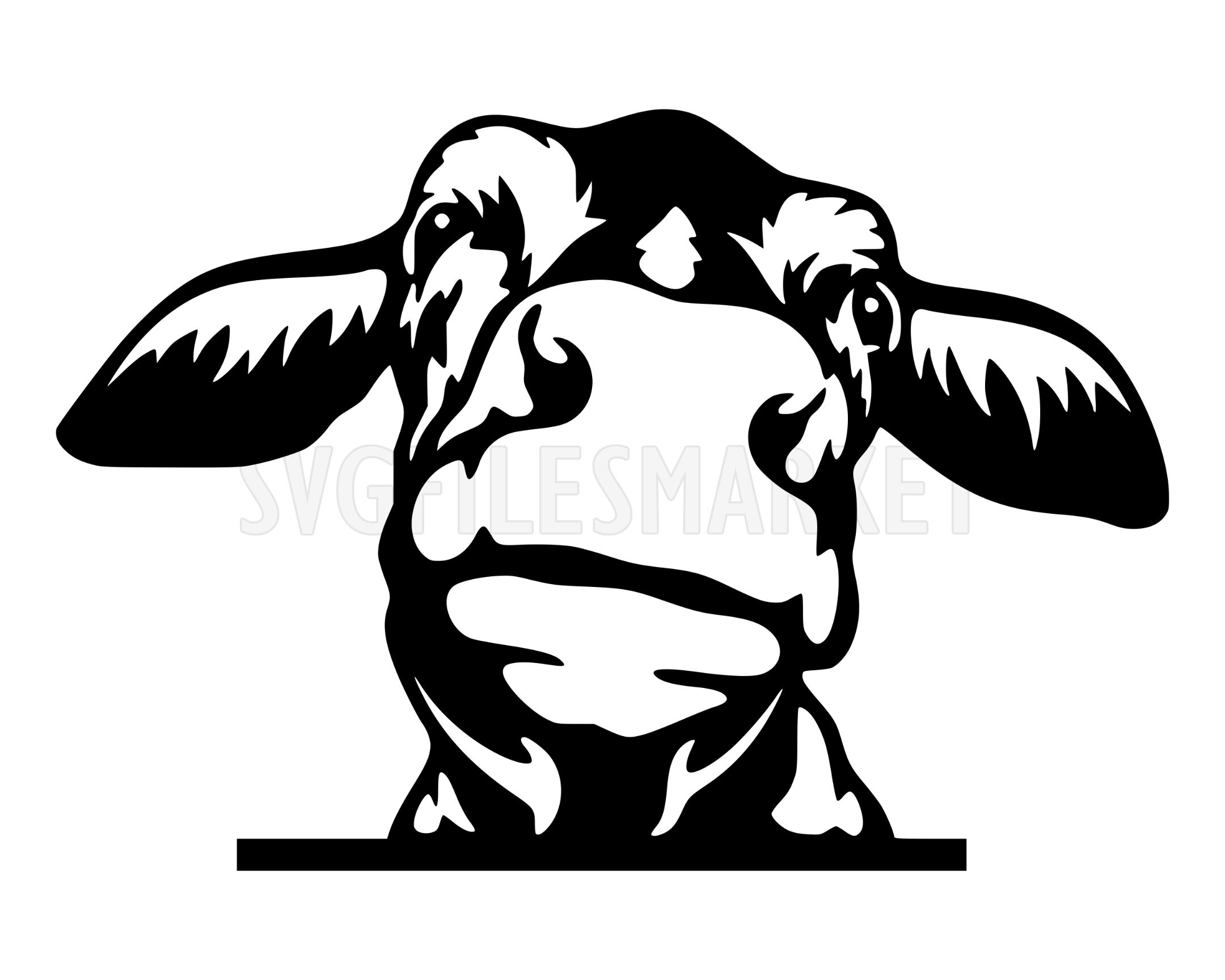 Drawing & Illustration Cow cut file Cow cricut Cow Clipart Cow face png ...