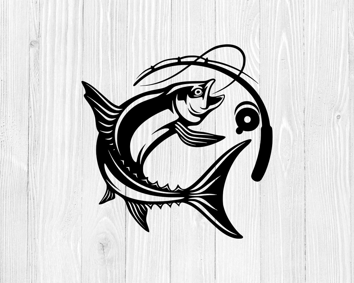 Fishing SVG Fishing Hook Bass Fish SVG Fish SVG Eps Dxf - Etsy