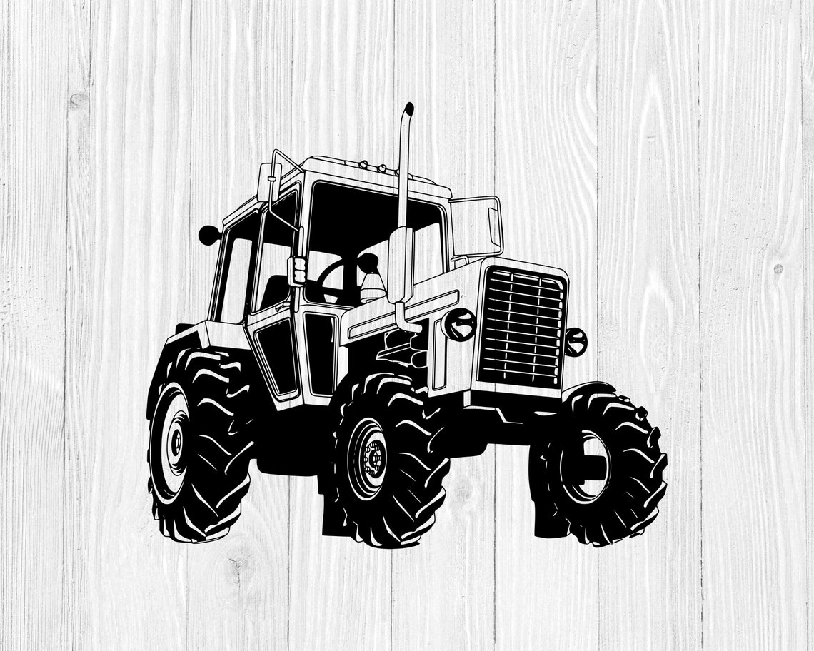 Tractor SVG. Tractor Clipart. Farm Machine Files for Cricut. Farmer SVG ...