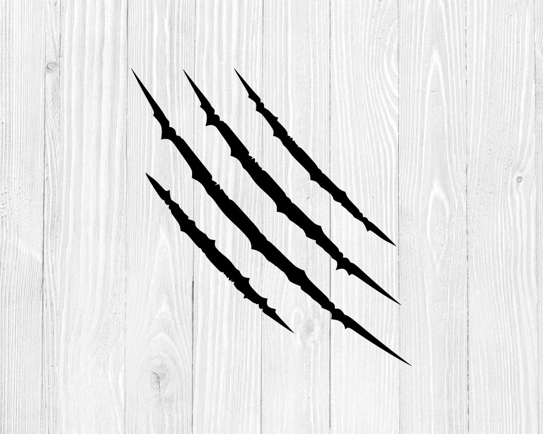 Arañazos de garra SVG. Garra Blanca SVG. Paw Scratches SVG Files para ...