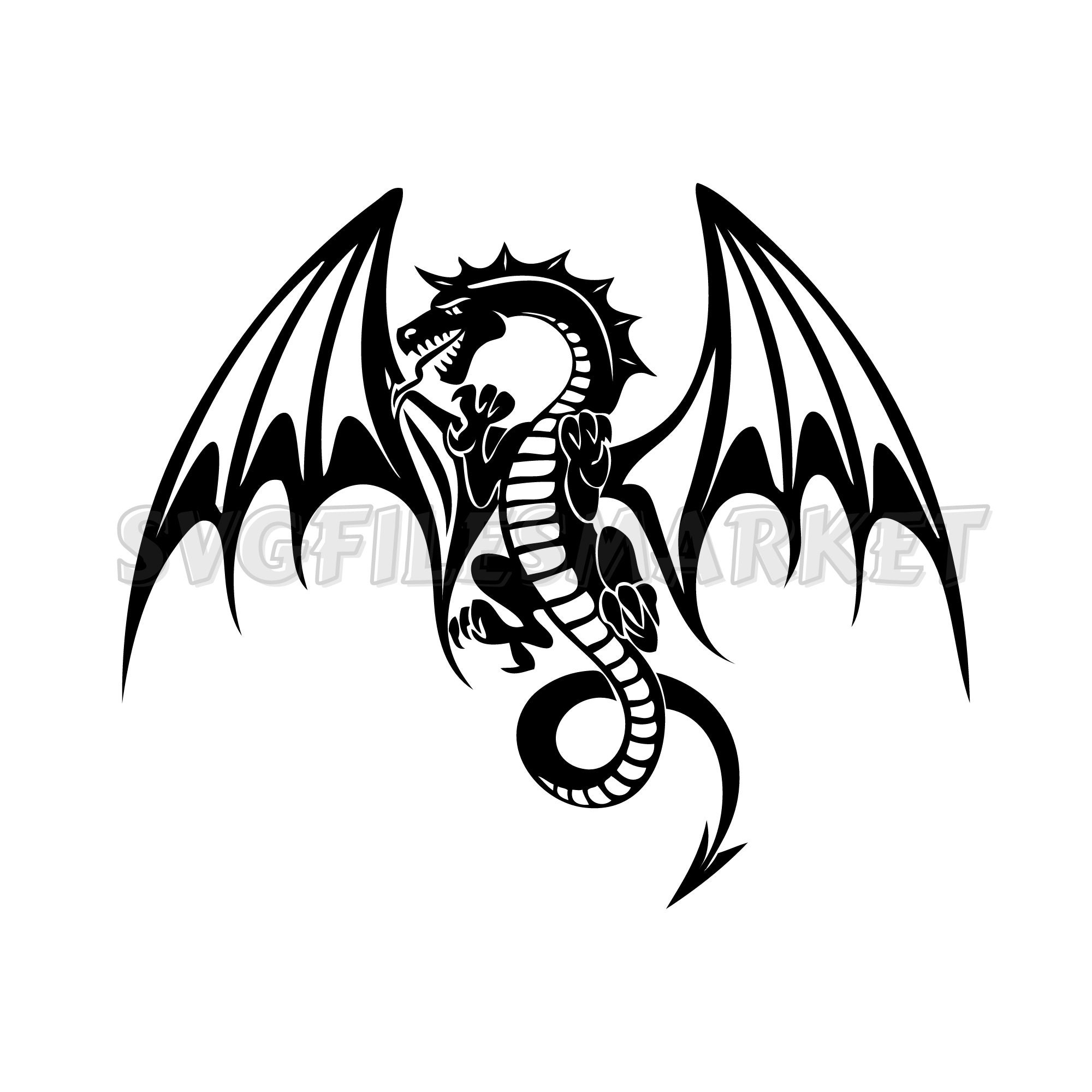 Winged Dragon Clipart Vector Graphics. Easy to Use. Perfect | Etsy