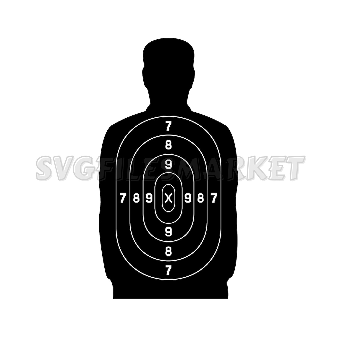 Human Target SVG Archery Svg Vector Graphics for Stickers | Etsy