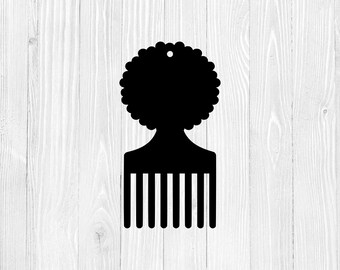 Afro Comb Svg - Etsy